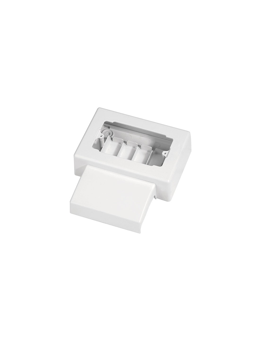 Wall box 4 electrical modules channel skirting boards